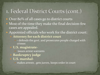 Lower federal courts | PPTX | Legal Services Industry | Industries