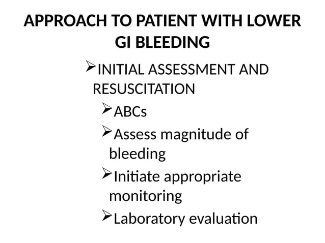LOWER GI BLEEDING.pptx surgical emergency | PPTX