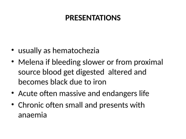 Lower Gi Bleeding Pptx Surgical Emergency Pptx