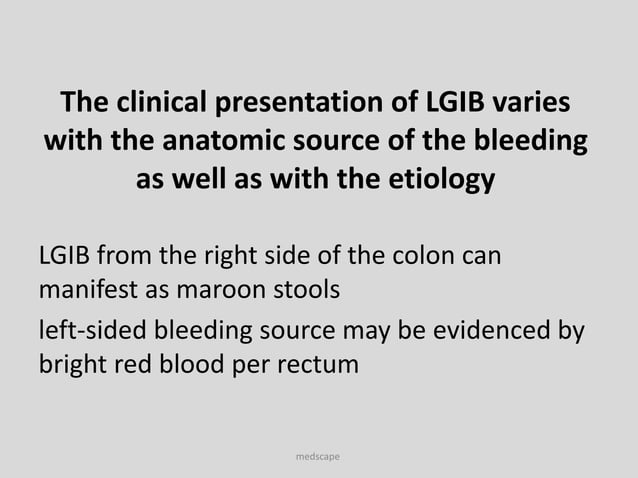 Lower Gi Bleeding Ppt