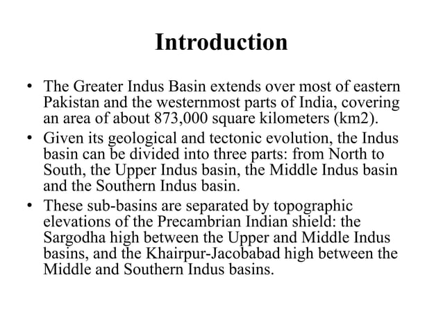 Lower indus basinPetroleum Play Of Lower Indus Basin | PPTX | Geography ...