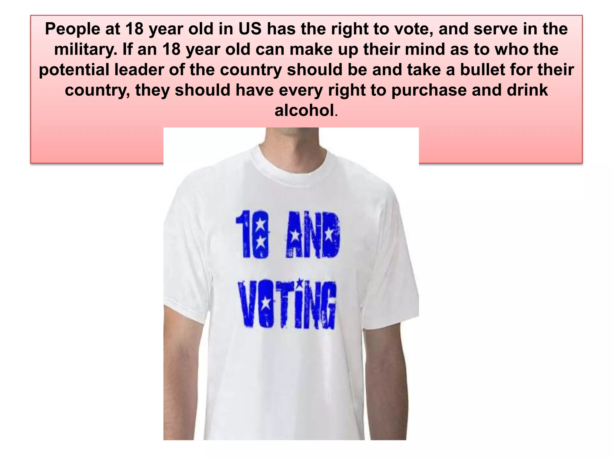 Lowering the drinking age | PPTX