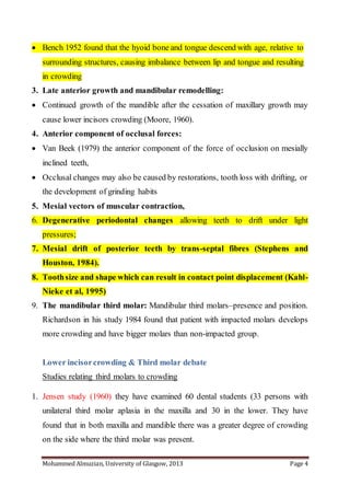 Lower labial segment crowding / for orthodontists by Almuzian | PDF