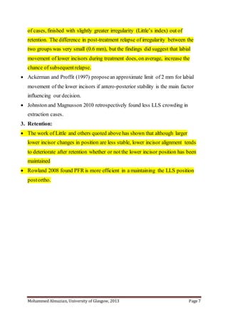Lower labial segment crowding / for orthodontists by Almuzian | DOCX