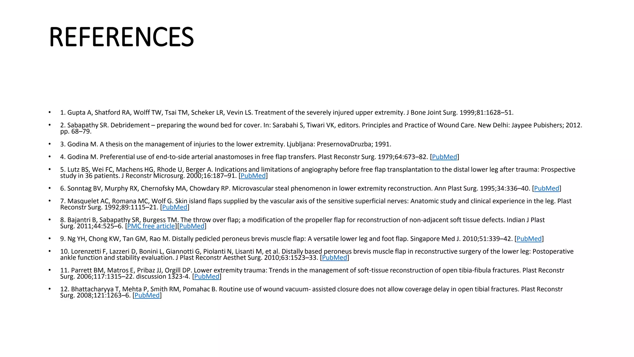 Lower leg defect reconstruction | PPTX