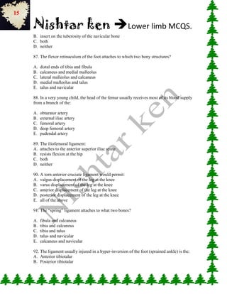 Lower limb .mcqs
