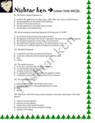 Lower limb .mcqs