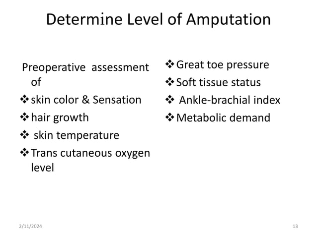 Lower Limb Amputation Pptx Injuries Diseases And Conditions