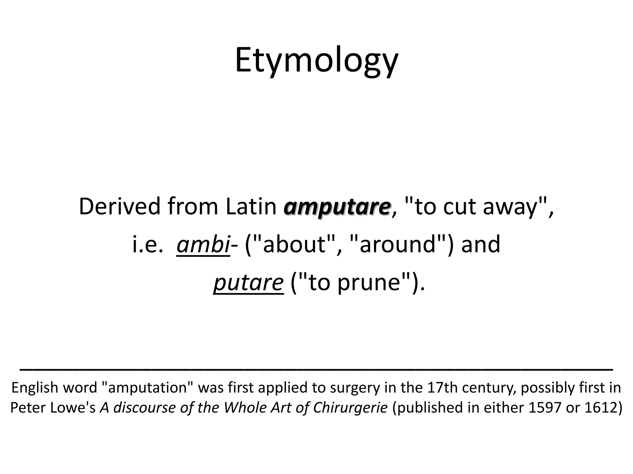 Lower Limb Amputations (Part I) | PPTX
