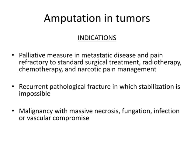Lower Limb Amputations (Part I) | PPTX
