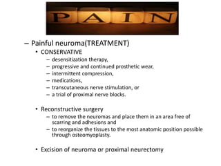Lower Limb Amputations (Part I) | PPTX