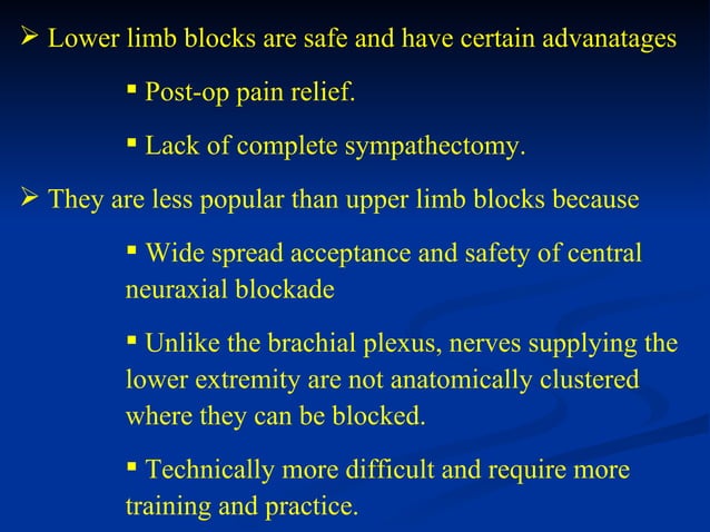 Lower limb blocks | PPT