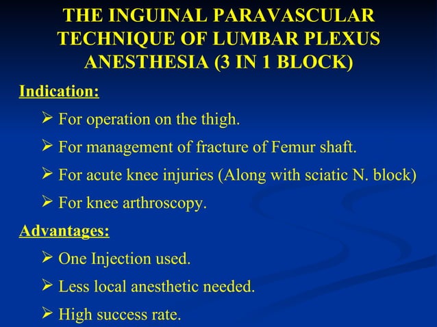Lower limb blocks | PPT