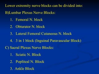 Lower limb blocks | PPT