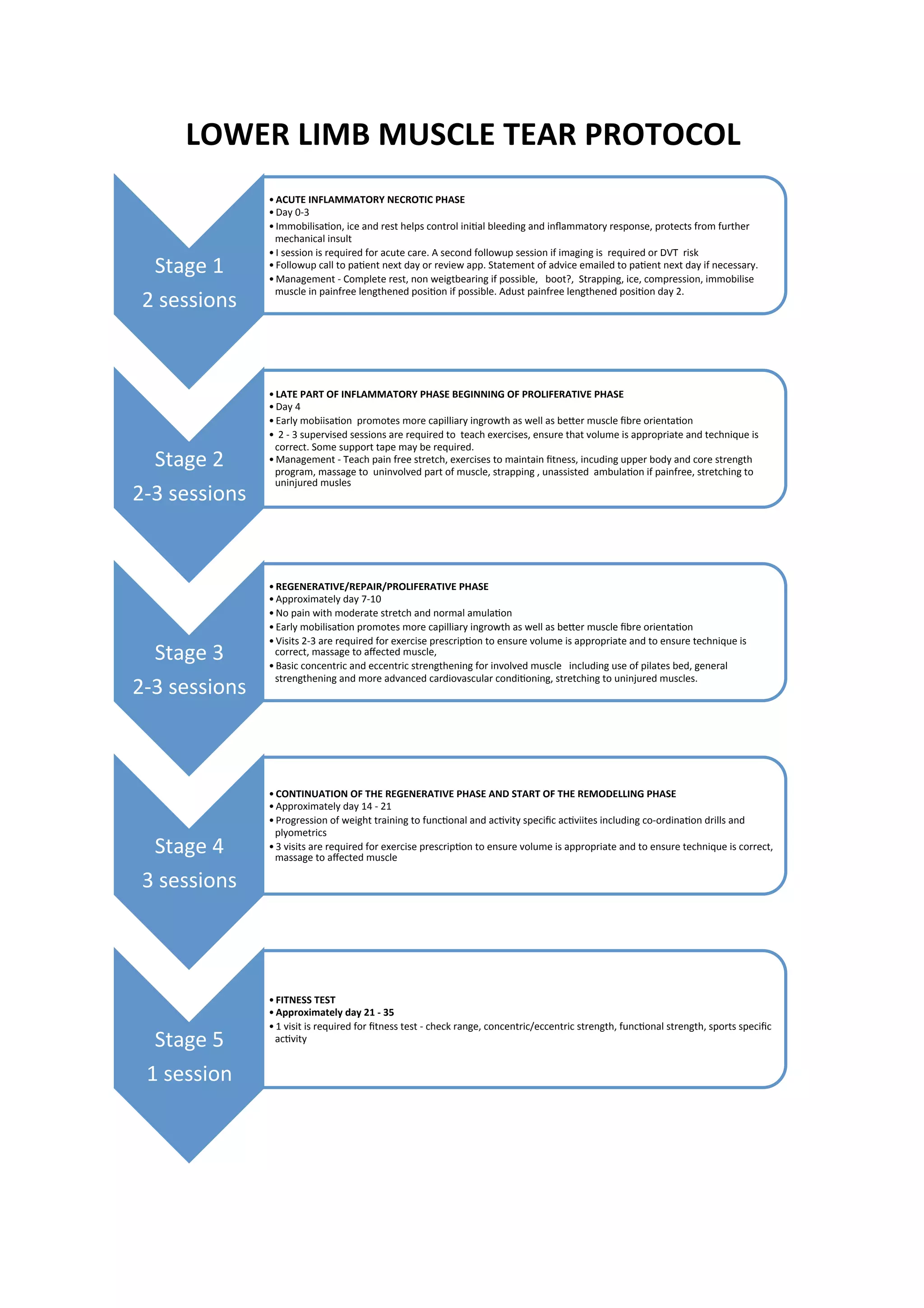 Lower limb muscle tear protocol | PDF