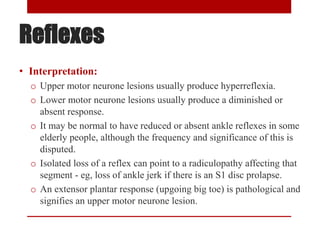 Lower limb neurological examination | PPTX