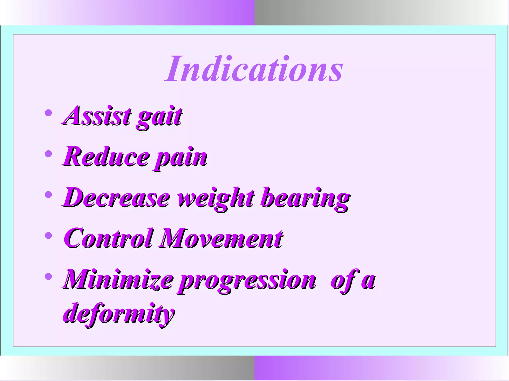 Lower limb orthoses | PPT