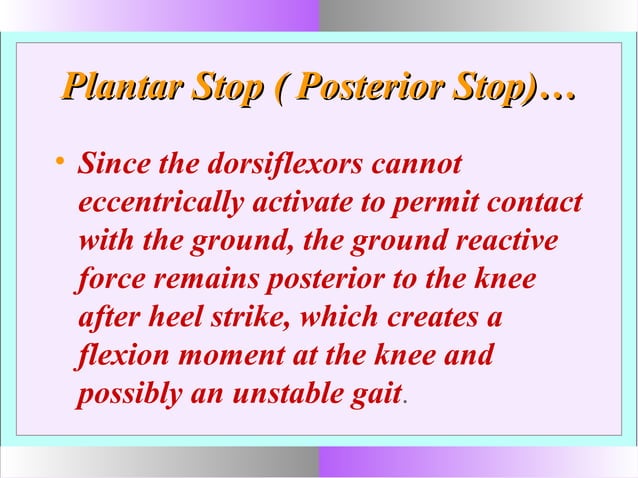 Lower limb orthoses | PPT | Death, Injury, or Military Conflict ...