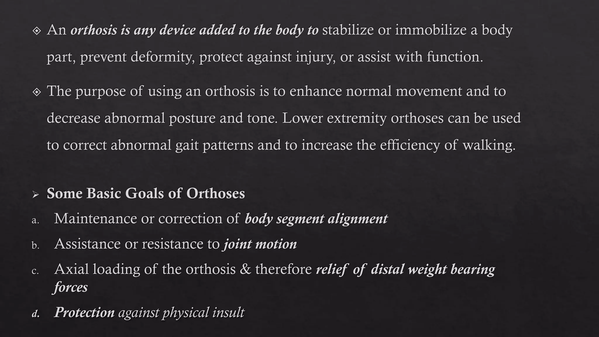 Lower limb orthotics | PPTX