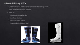 Lower limb orthotics | PPTX