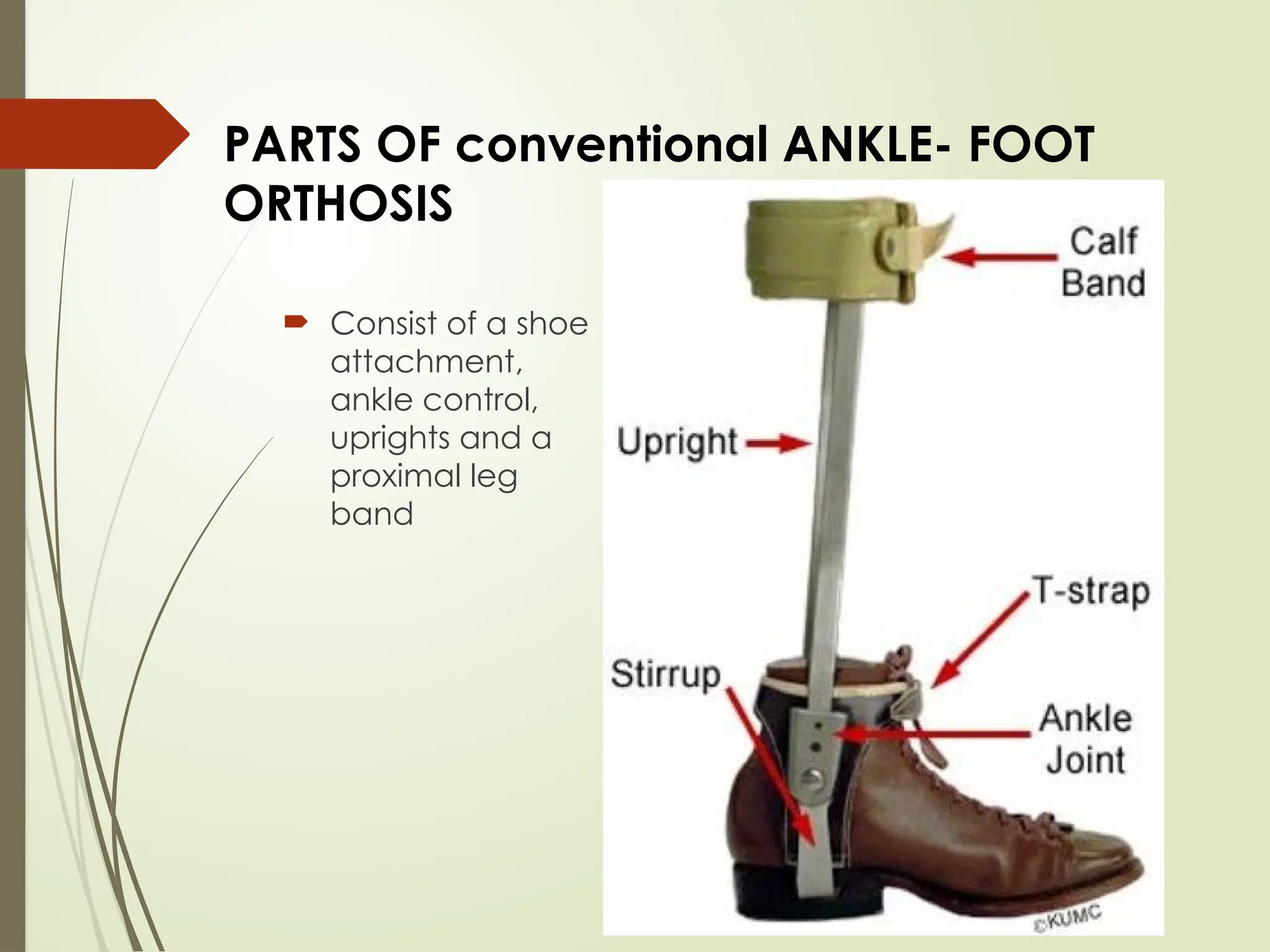 Lower limb orthosis contains foot, ankle , knee ,hip orthosis | PPTX