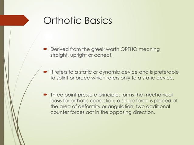 Lower limb orthosis contains foot, ankle , knee ,hip orthosis | PPTX