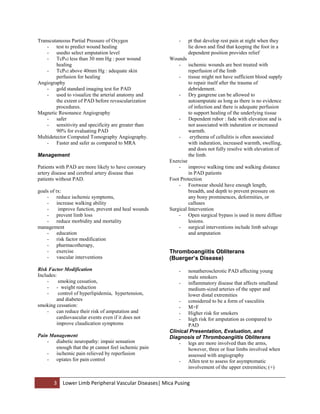 Lower limb peripheral vascular disease | DOCX