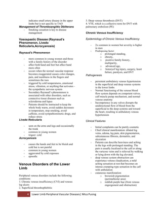Lower limb peripheral vascular disease | DOCX