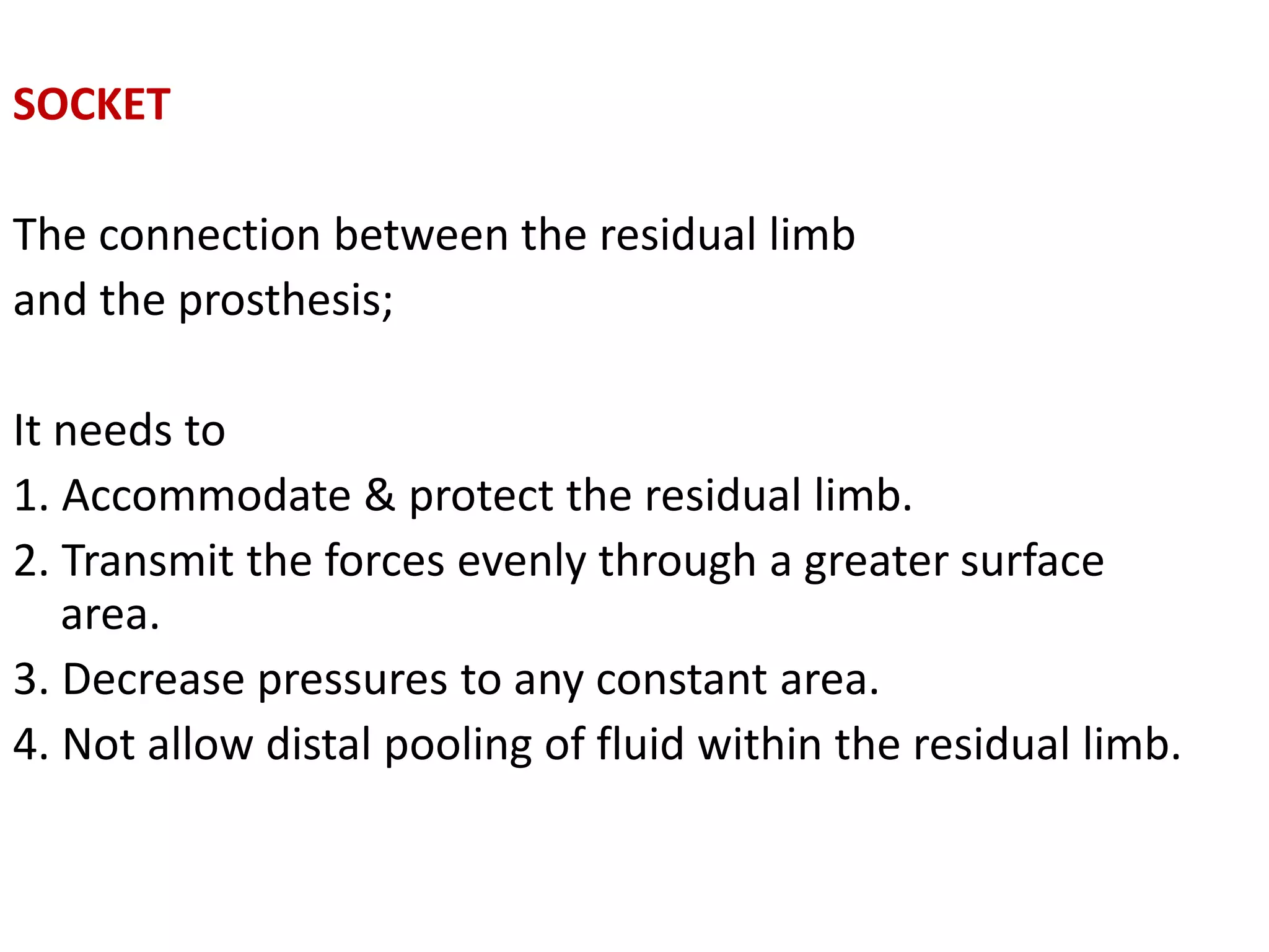 Lower limb prosthesis | PPTX