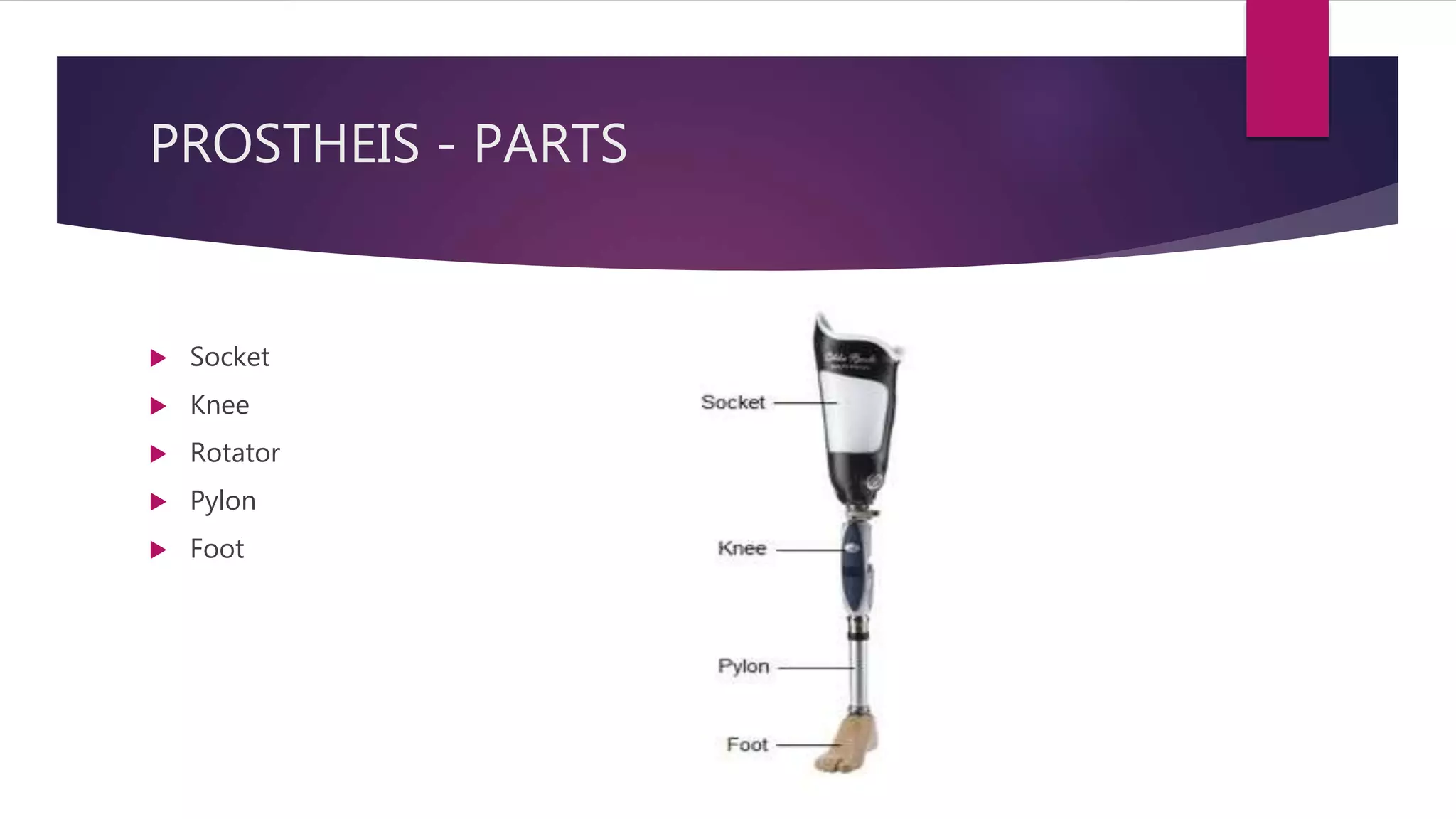 Lower limb prosthesis (hip, knee) | PPTX