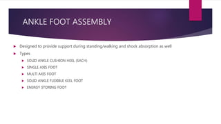 Lower limb prosthesis (hip, knee) | PPTX