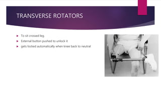 Lower limb prosthesis (hip, knee) | PPTX