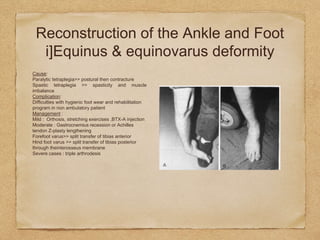 Lower limb reconstruction in tetraplegia | PPTX