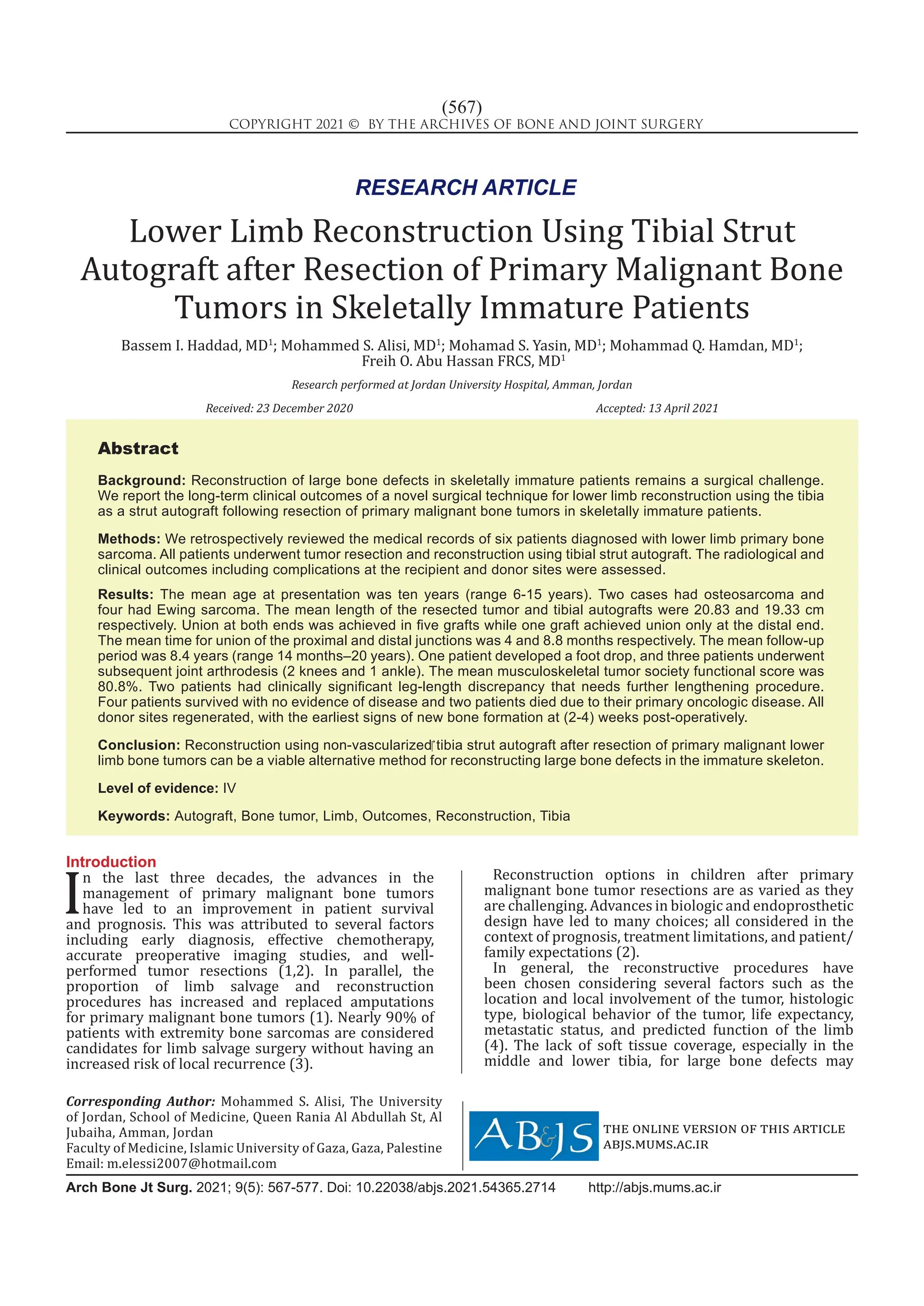Lower Limb Reconstruction Using Tibial Strut.pdf