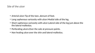 Lower limb ulcers,classification,description | PPTX