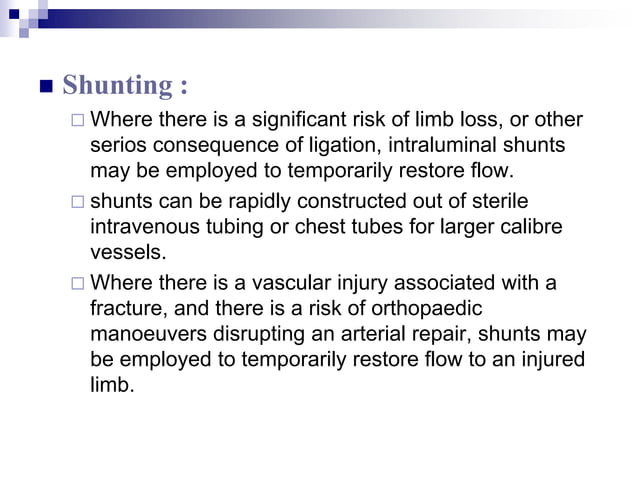 Lower Limb Vascular Trauma | PPTX