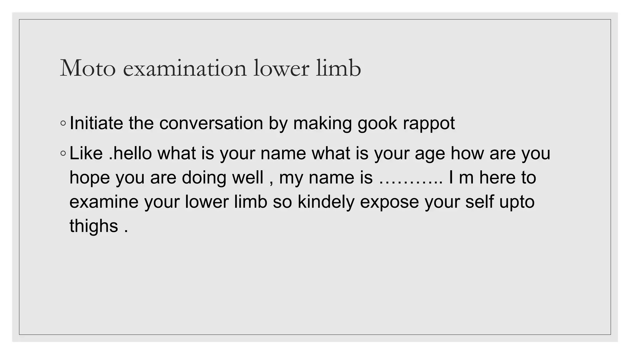 Lower motor neuron examination osce | PPTX