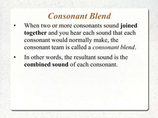 Lower Pri A - Consonant Blends & Digraphs | PPT | Science