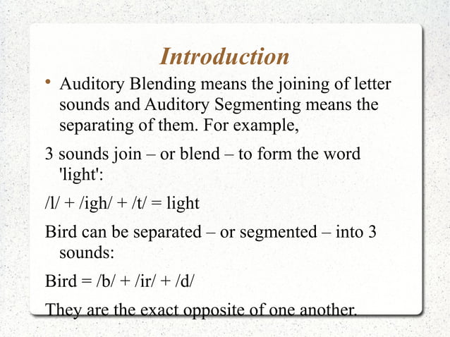 Upper Primary A - Auditory Discrimination | PPT