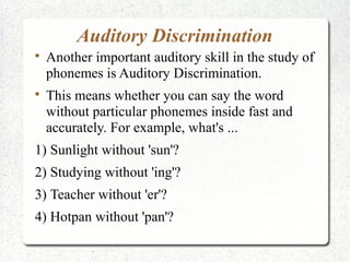 Upper Primary A - Auditory Discrimination | PPT