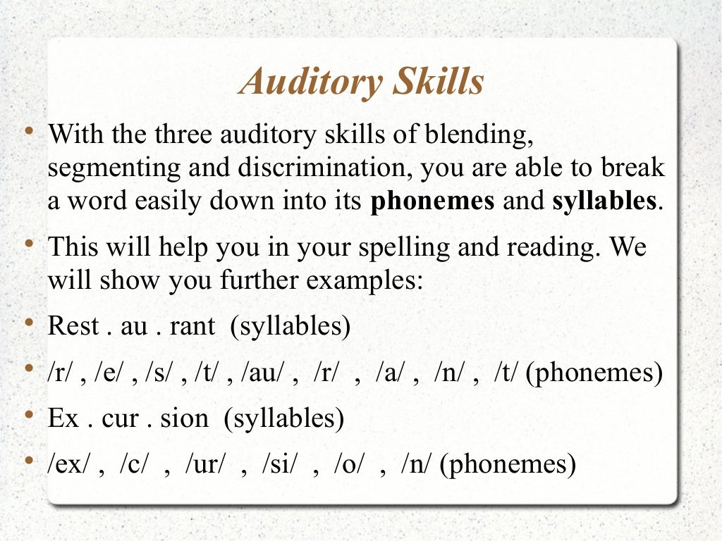 Auditory figure ground discrimination - unaresupplies