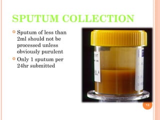Laboratory diagnosis of Lower respiratory tract infection including ...