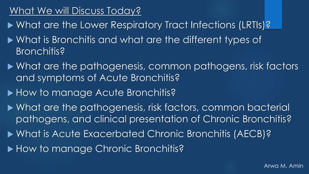 Bronchitis: An overview | PPT