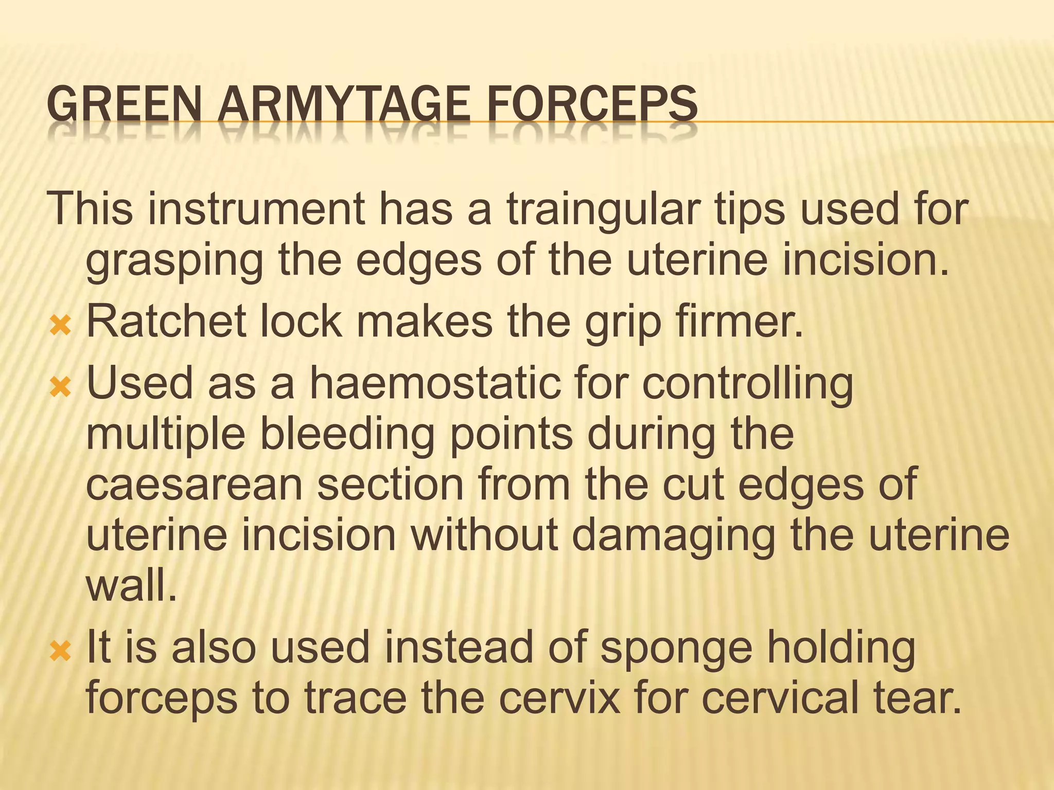 Lower segmental caesarian section tray | PPTX