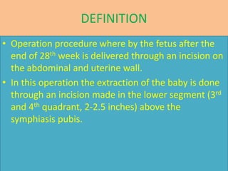 Lower segment ceasarean section(lscs) | PPTX