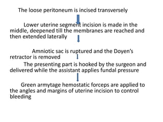 Lower segment ceaserean section | PPTX