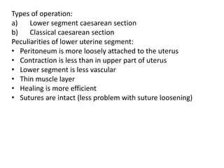 Lower segment ceaserean section | PPTX