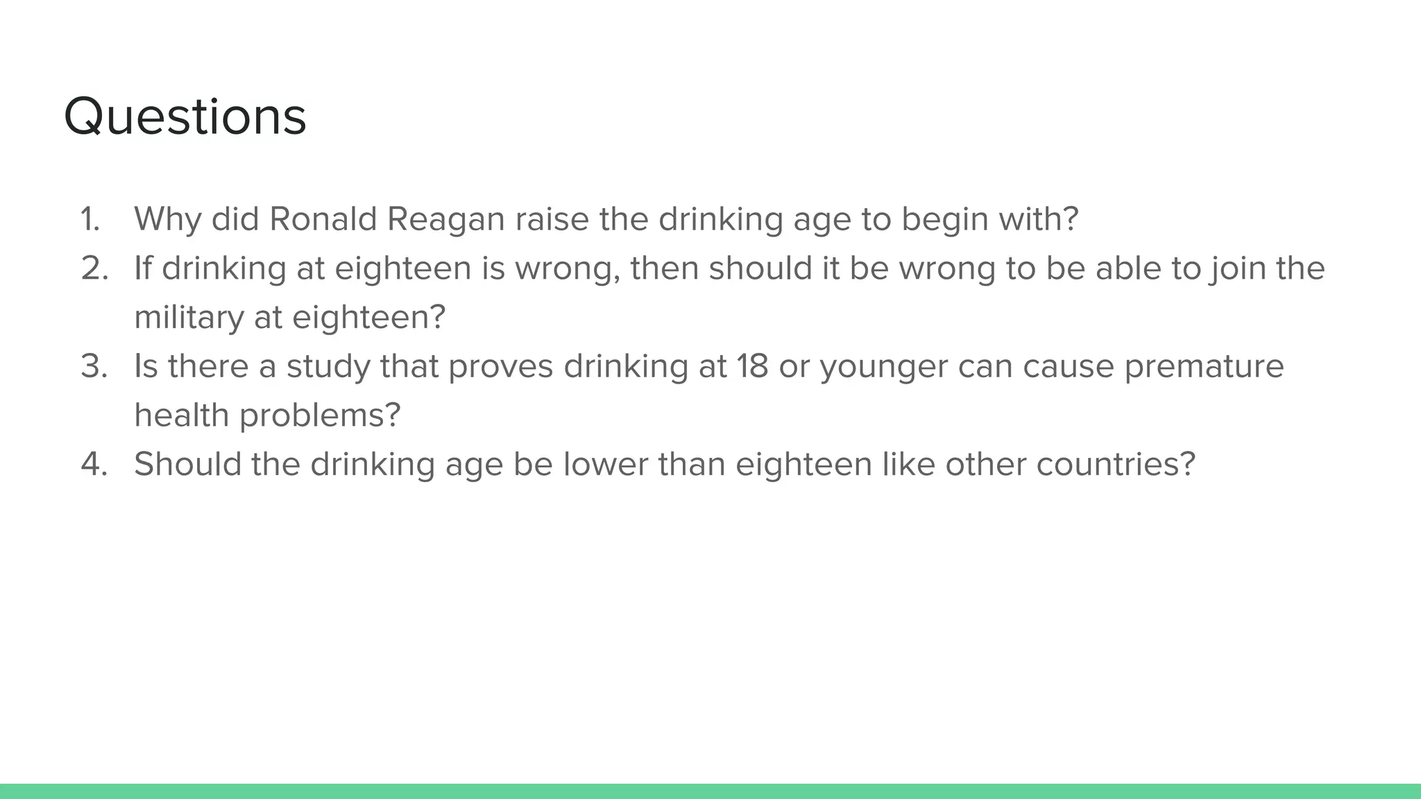Lower the Drinking Age | PPTX