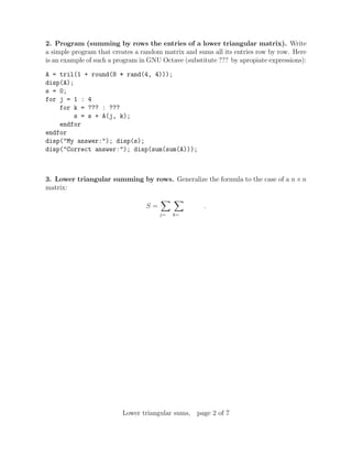 Lower triangular sums_1 | PDF