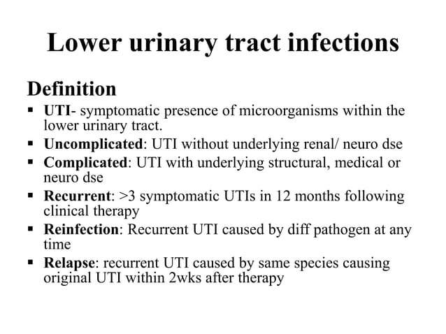 Lower urinary tract infection | PPTX